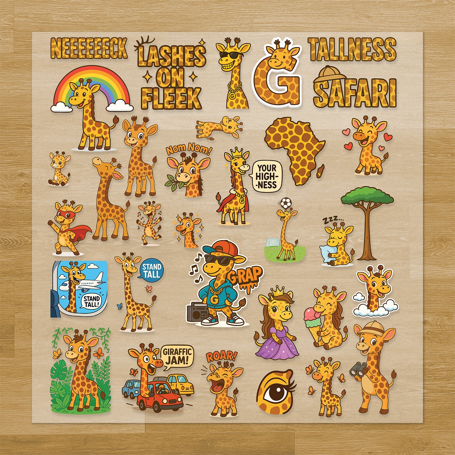 Giraffes Pressables Pack – Ninja Crafts